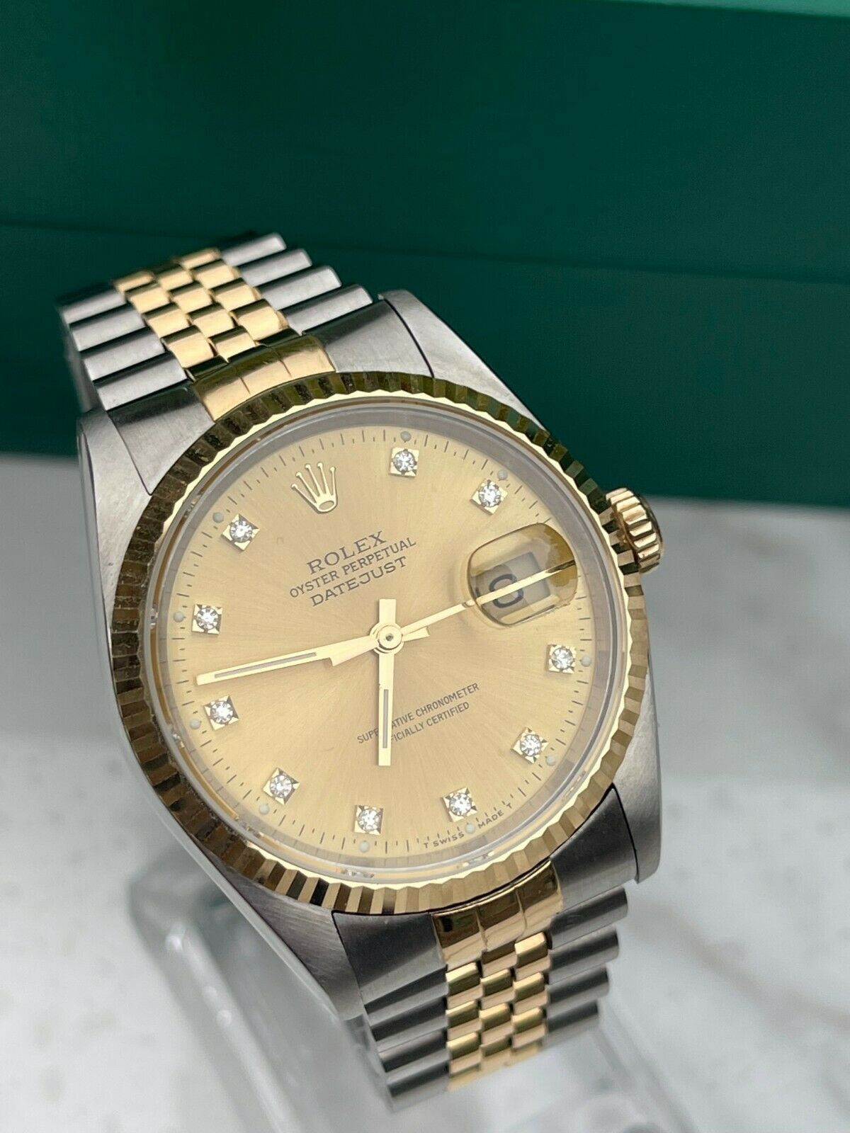 Rolex Datejust 36mm FULL SET Steel and Yellow Gold 16233 - Watchstock ...