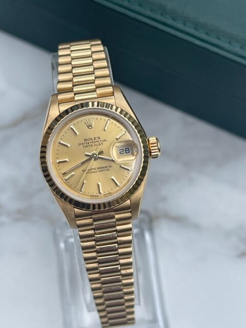 ROLEX DATEJUST LADIES 18K , 69178 FULL SET - Watchstock UK - Pre owned ...